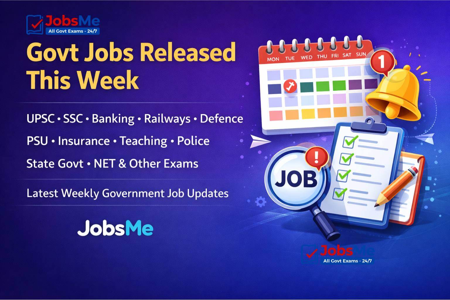 Govt Jobs This Week (Jun 29 – Jul 05, 2026) – Banking, SSC, Railway ...
